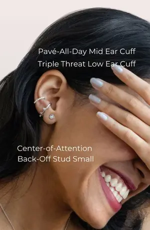 SEED2STONE Triple-threat Diamond Ear Cuff