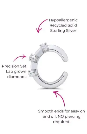 SEED2STONE Triple-threat Diamond Ear Cuff