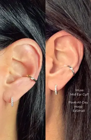 SEED2STONE Muse Mid Ear Cuff - Silver