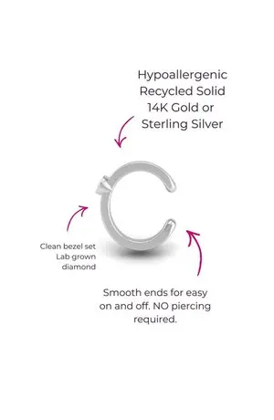 SEED2STONE Muse Mid Ear Cuff - Silver