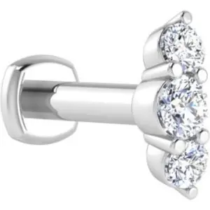 SEED2STONE Triple-threat Diamond Stud Earring - White Gold