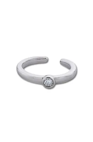 SEED2STONE Single Diamond Ear Cuff - Silver