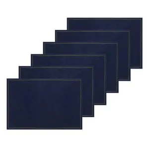C&F HOME Denim Placemats Set Of 6 - Blue