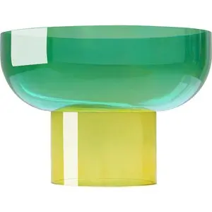 CLOUDNOLA Tip Top Glass Bowl - Yellow/green