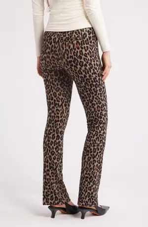 Spanx Leopard Print Slim Ponte Pants