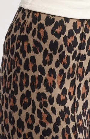 Spanx Leopard Print Slim Ponte Pants