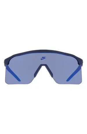 Nike Expedition 61mm Shield Sunglasses - Matte Blue Void/blue Mirror