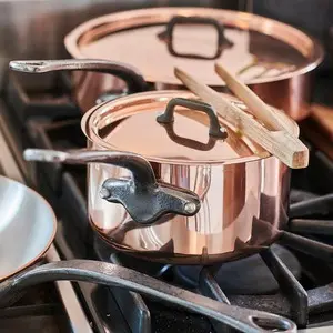 MAUVIEL M'150 Ci Curved Splayed Saute Pan With Lid