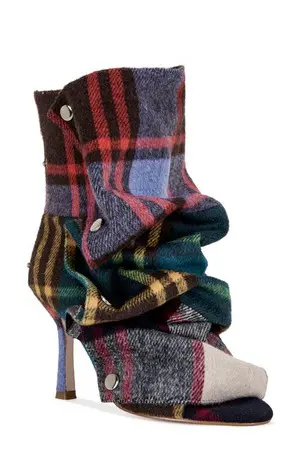 AZALEA WANG Birdsong Plaid Booties