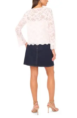 Vince Camuto Lace Flare Sleeve Top