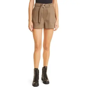 Ted Baker London High-waist D-ring Belted Shorts