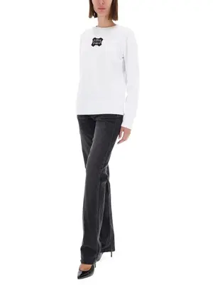 Versace Sweatshirt With Baroque Logo Patch