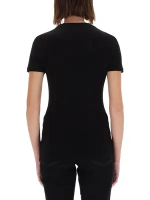 Versace T-shirt With Logo - Black