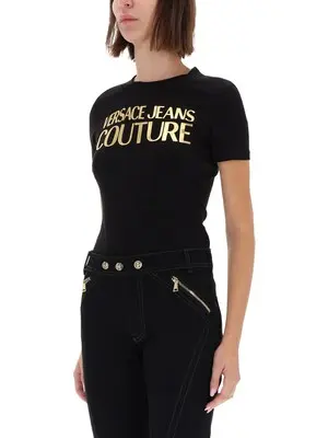 Versace T-shirt With Logo - Black