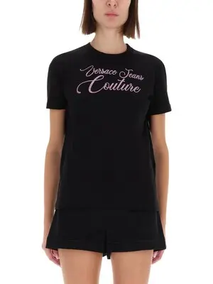 Versace Logo Rhinestone T-shirt