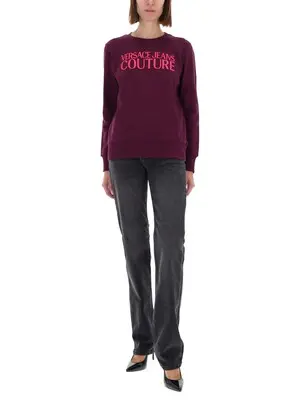 Versace Sweatshirt With Logo - Bordeaux