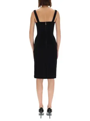 Versace Baroque Buckled Dress