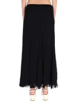 Chloé Silk Muslin Maxi Skirt - Black