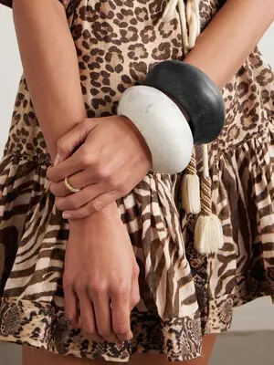 Dinosaur Designs Boulder Resin Bangle - Neutrals