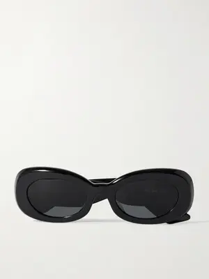 Oliver Spencer Khaite Oval-frame Sunglasses - Black