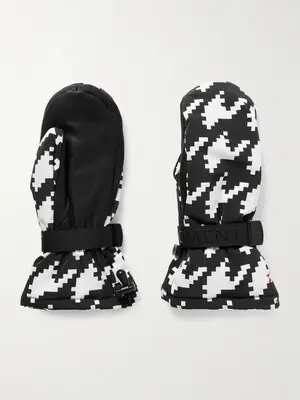 Perfect Moment Davos Printed Mittens - Black