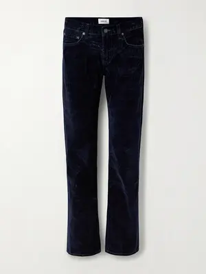 AGOLDE Cotton-blend Velvet Straight-leg Pants