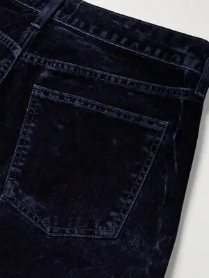 AGOLDE Cotton-blend Velvet Straight-leg Pants