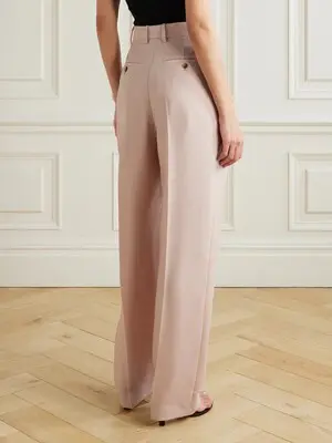 Wardrobe.NYC Pleated Mohair-blend Twill Straight-leg Pants