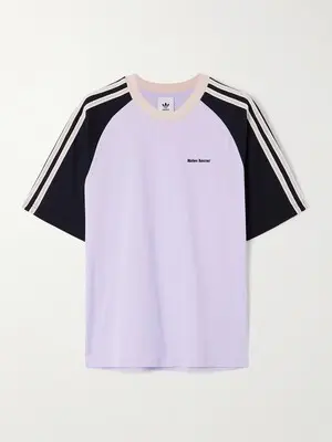 Adidas Originals Striped Performance Tops For Women