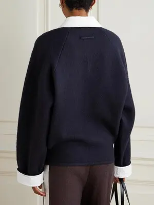 Tory Burch Wool And Cotton-blend Polo Shirt