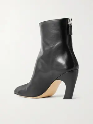 Le Monde Beryl Mica Glove Leather Ankle Boots - Black