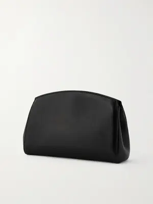 LIFFNER Leather Clutch With Gold-tone Push-lock - Black