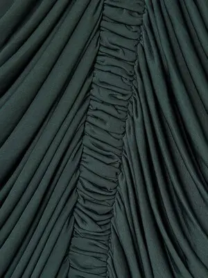 Christopher Esber Orion Open-back Ruched Jersey Gown - Green
