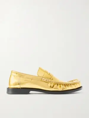 Loewe Campo Mirrored-leather Penny Loafers