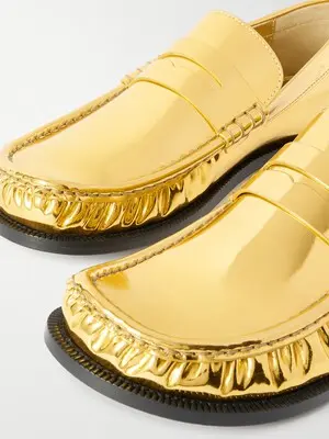 Loewe Campo Mirrored-leather Penny Loafers