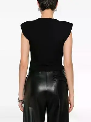 Simkhai Signature Estelle Draped-detail Top - Black