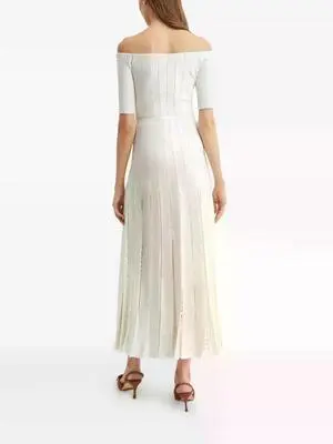 Gabriela Hearst Kurt Off-shoulder Pleated Dress