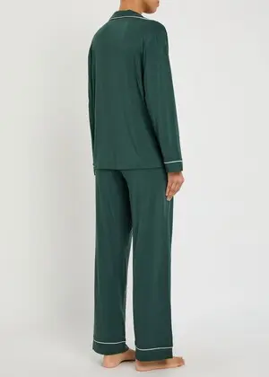 Eberjey Gisele Jersey Pyjama Set - Green