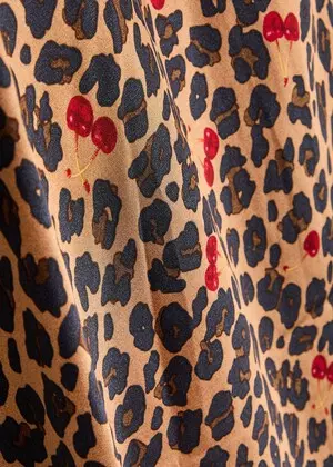 NEVER FULLY DRESSED Printed Satin Slip Skirt