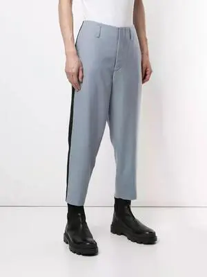 PORTS V Cropped Trousers With Side Stripe Detail