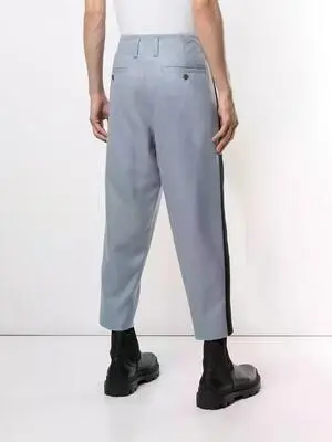 PORTS V Cropped Trousers With Side Stripe Detail