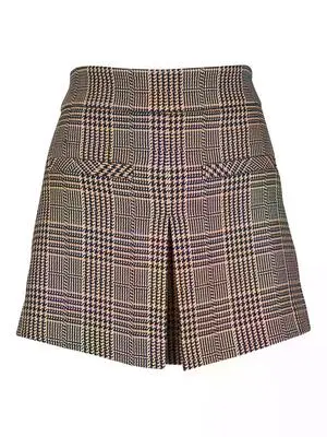 Veronica Beard Pavalaine Houndstooth Mini Skirt