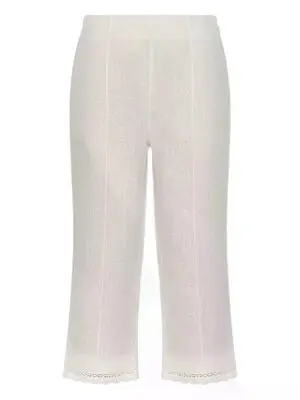 Posse Effi Lace-trim Trousers - Neutrals