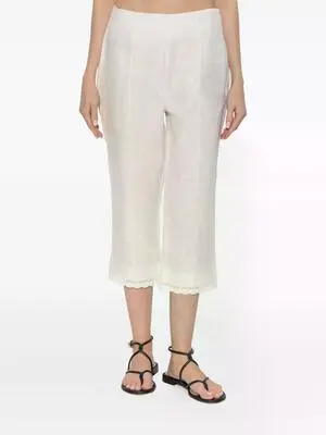 Posse Effi Lace-trim Trousers - Neutrals