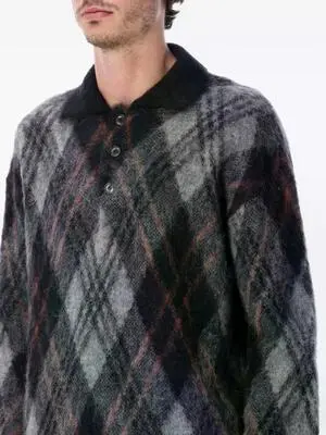 ROLD SKOV Argyle Pattern Polo Shirt