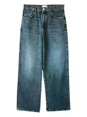 AMISH SUPPLIES Buttoned Wide-leg Jeans