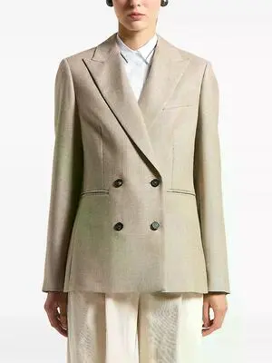 Peserico Houndstooth Double-breasted Blazer