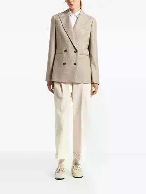 Peserico Houndstooth Double-breasted Blazer