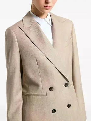Peserico Houndstooth Double-breasted Blazer