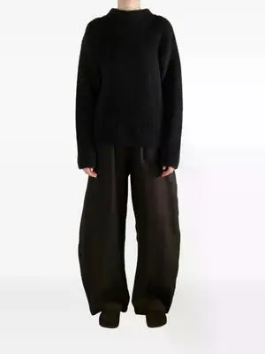 CORTANA Textured Knit Funnel Neck Pullover